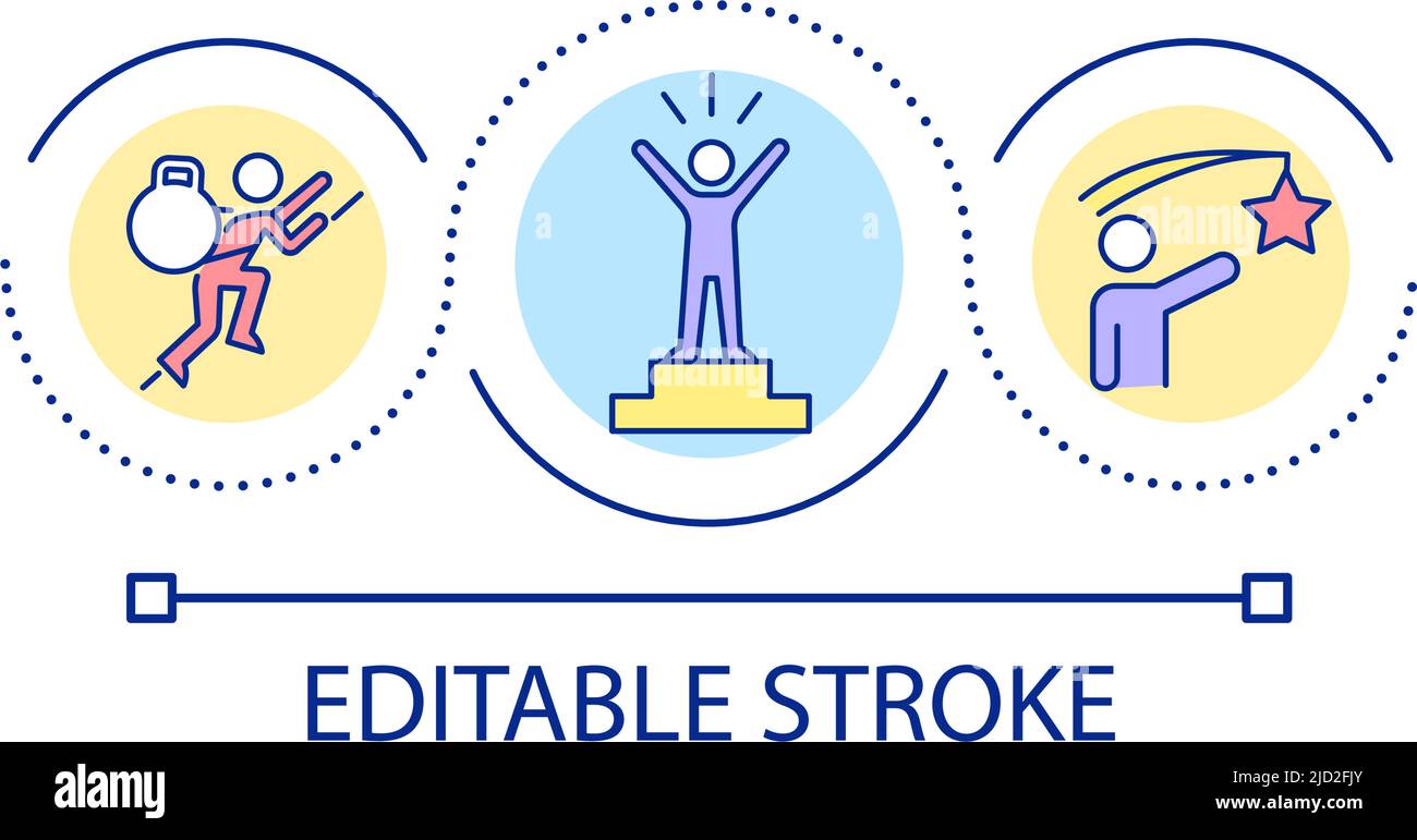 Achieve success loop concept icon Stock Vector Image & Art - Alamy