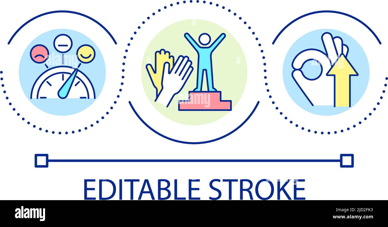 Praising students loop concept icon Stock Vector Image & Art - Alamy