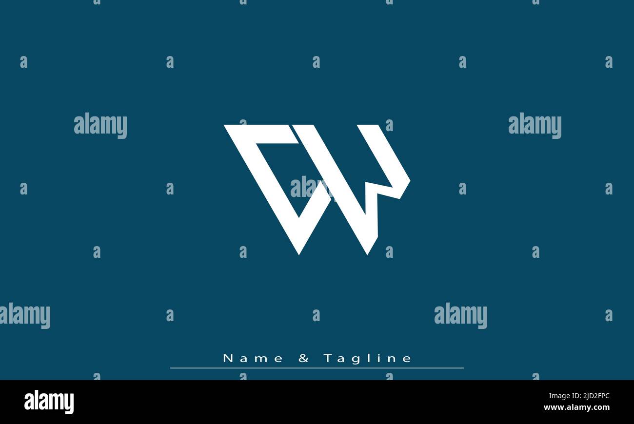 Alphabet letters Initials Monogram logo CW , WC Stock Vector Image ...