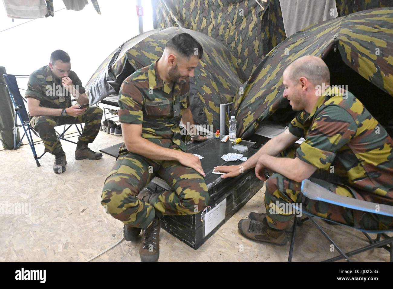 Illustration picture shows a royal visit to the Belgian military ...
