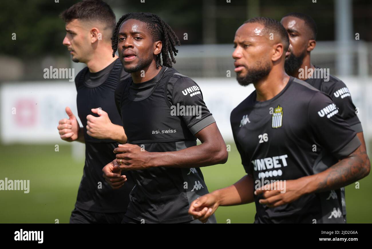 Charleroi, Belgium. 17th June, 2022. Charleroi's Joris Kayembe pictured ...