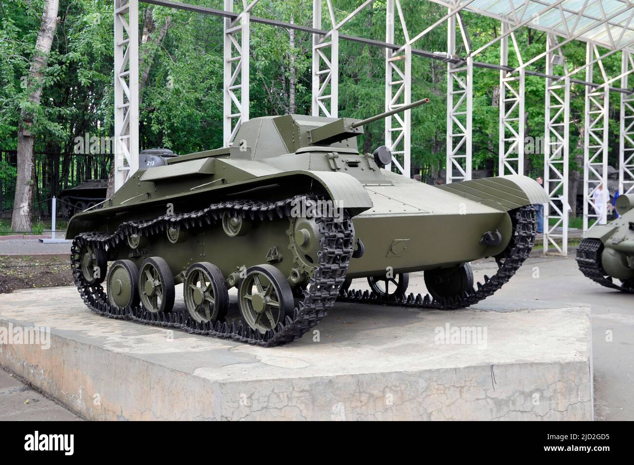 Moscow, Russia - June 12, 2022: Light tank T-60 model 1941, an exhibit ...