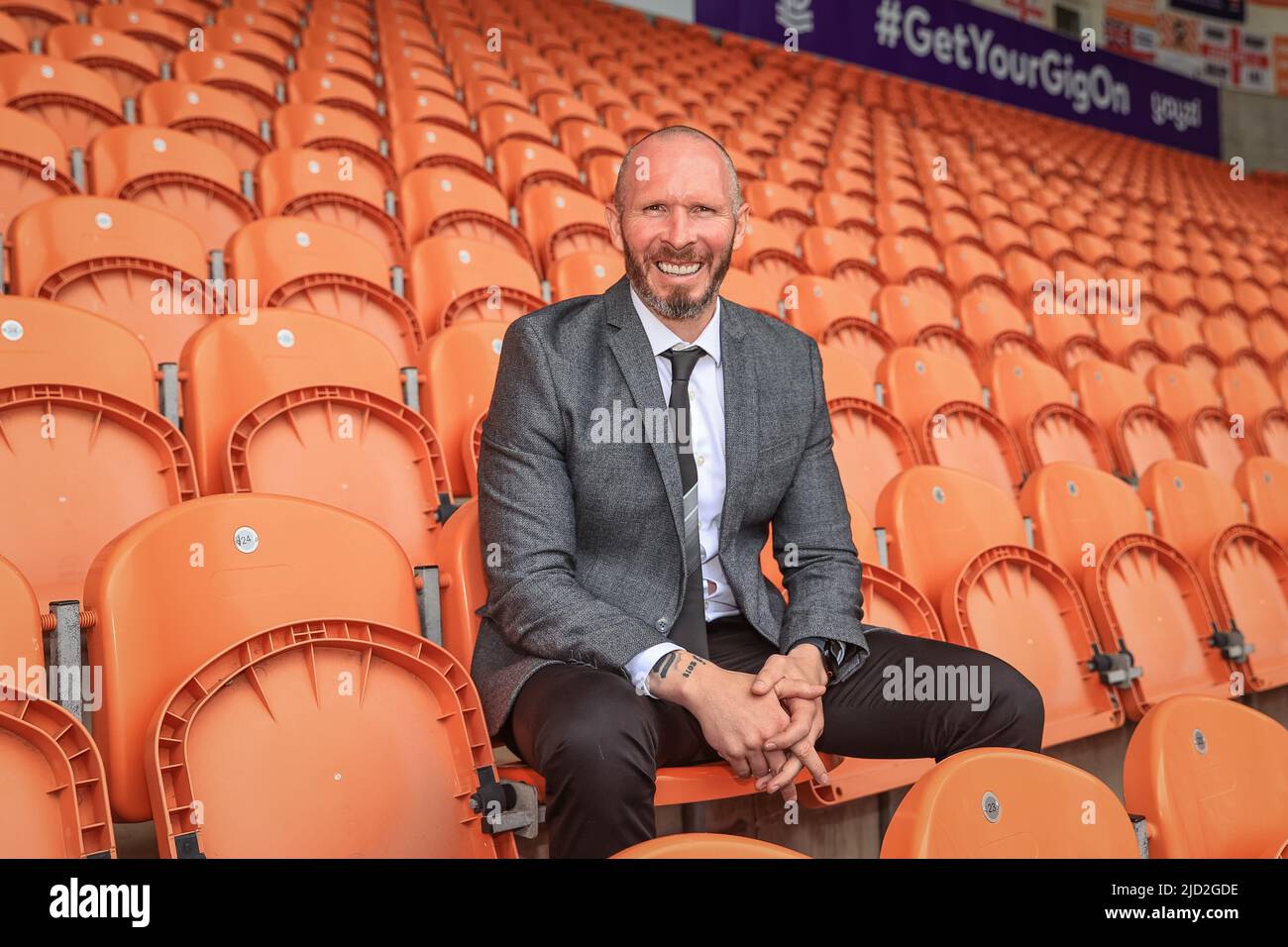 Blackpool FC's newly appointed Head Coach Michael Appleton signs a four ...