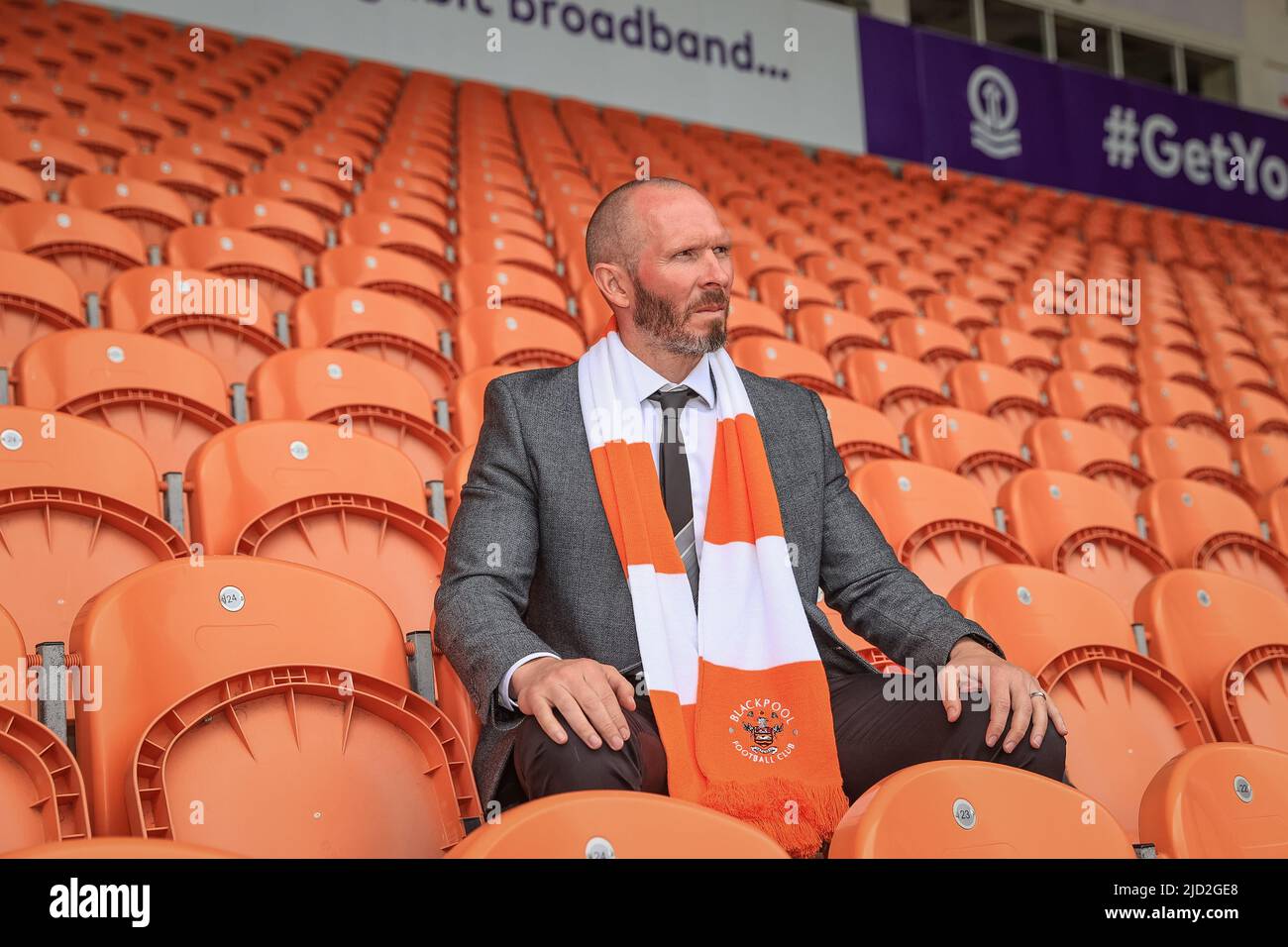 Blackpool FC's newly appointed Head Coach Michael Appleton signs a four ...