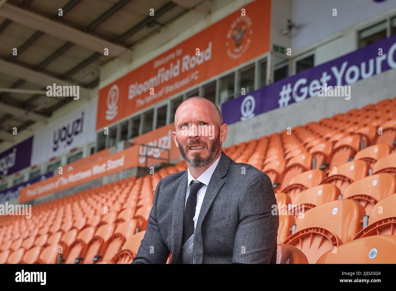 Blackpool FC's newly appointed Head Coach Michael Appleton signs a four ...