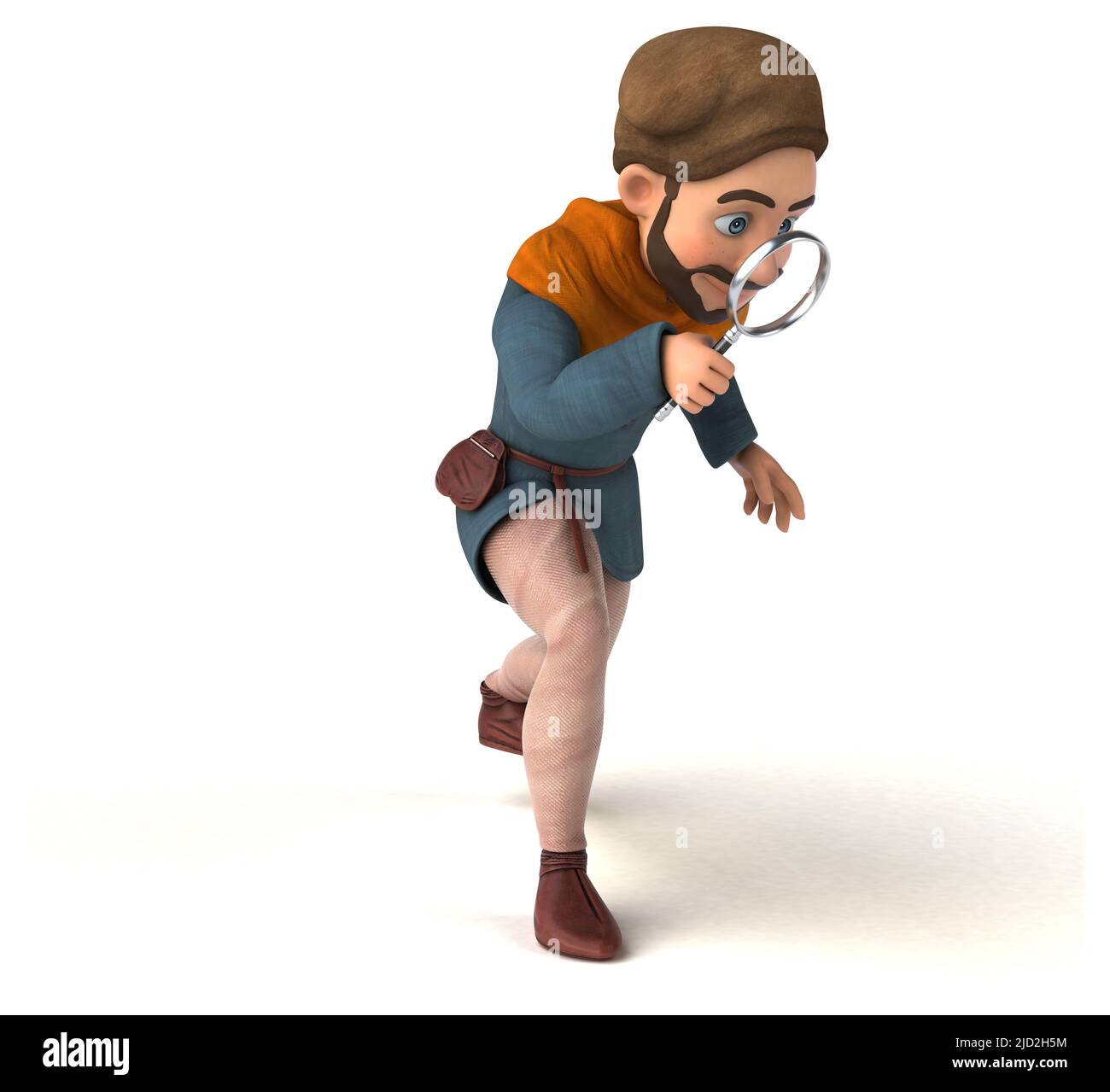 Fun 3D cartoon medieval man Stock Photo - Alamy