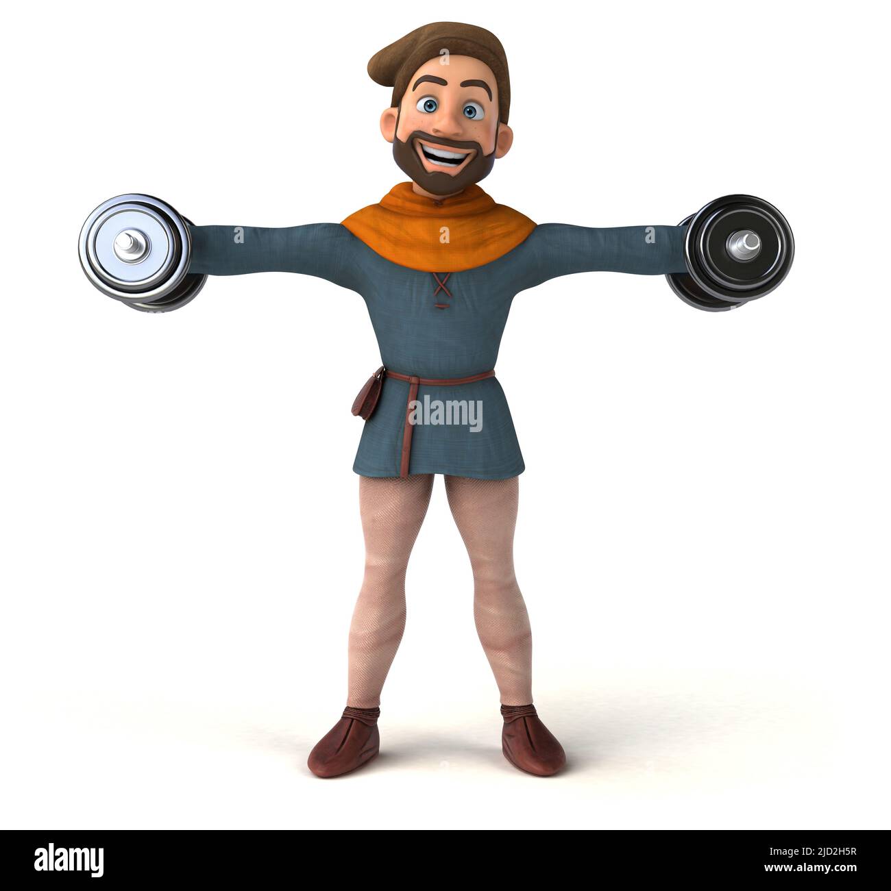 Fun 3D cartoon medieval man Stock Photo - Alamy