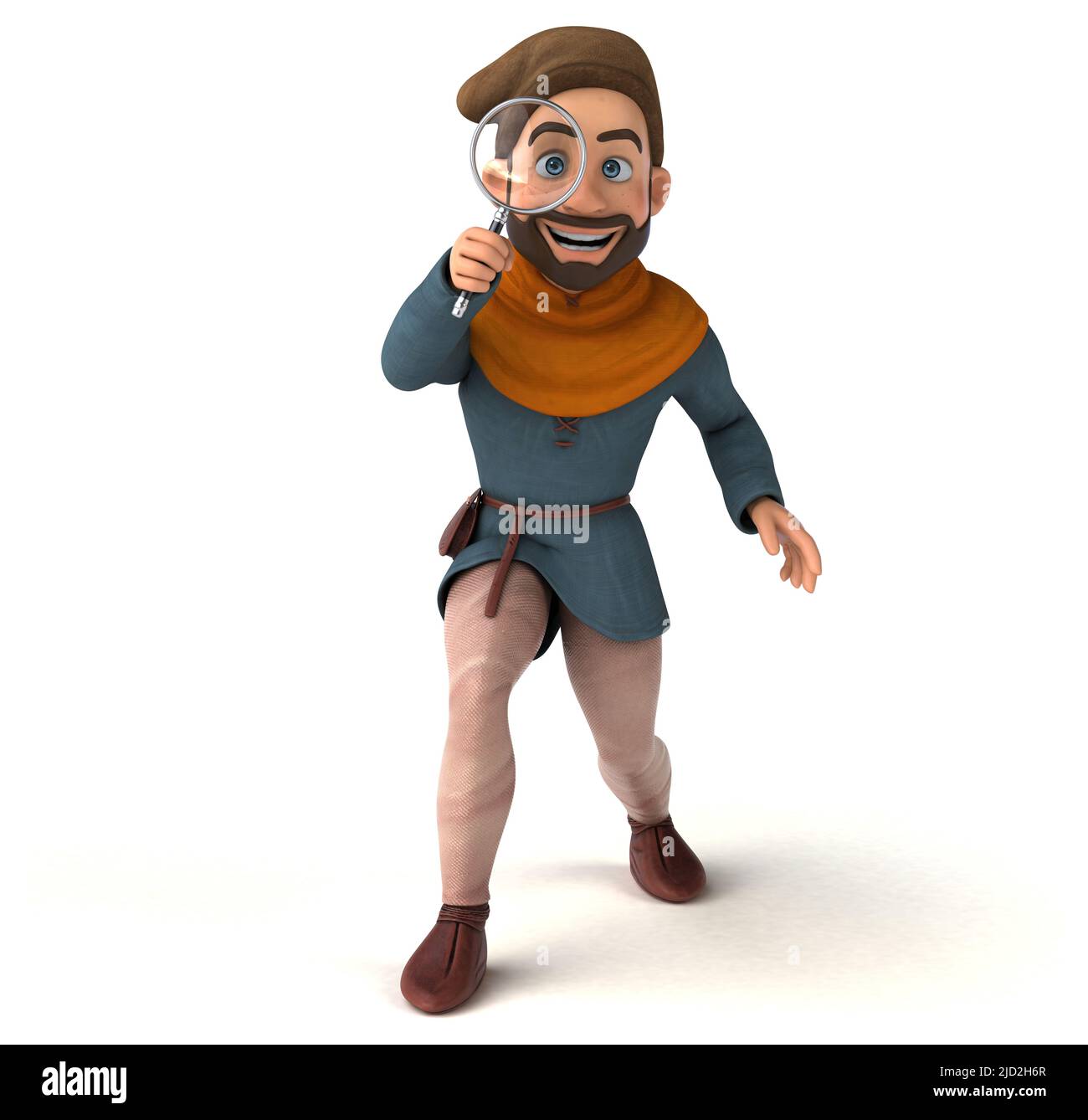 Fun 3D cartoon medieval man Stock Photo - Alamy