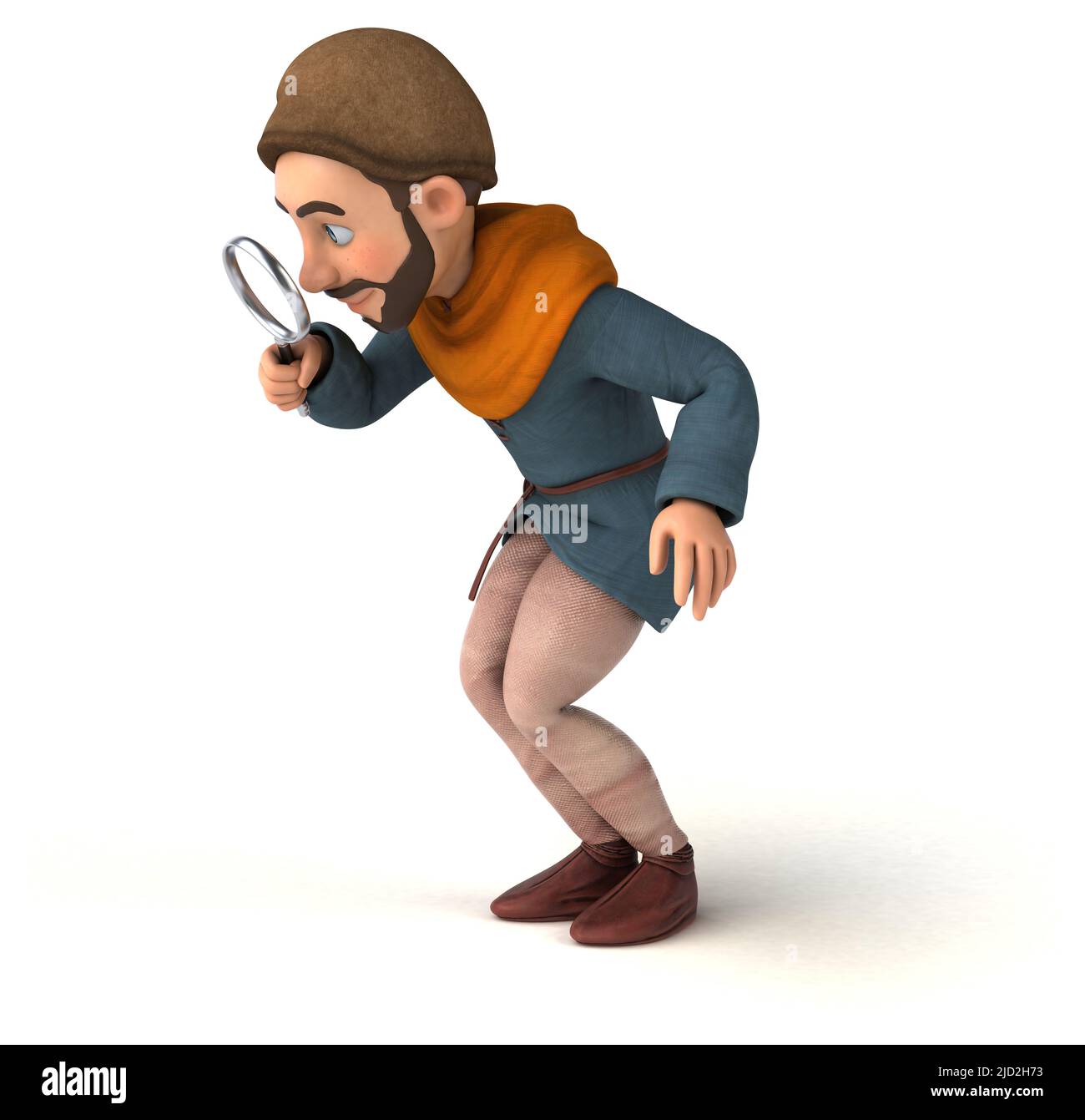 Fun 3D cartoon medieval man Stock Photo - Alamy