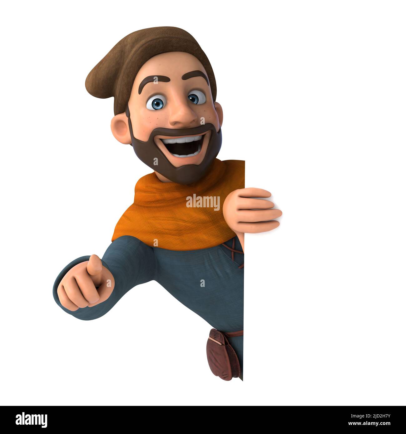 Fun 3D cartoon medieval man Stock Photo - Alamy