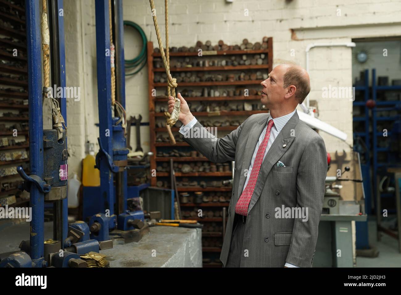 The Earl of Wessex during a visit to Toye, Kenning and Spencer in ...