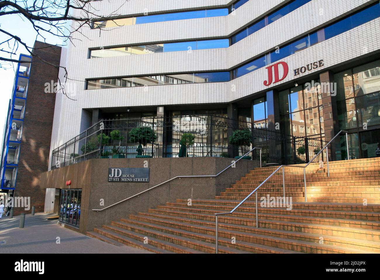 JD house building, front entrance with stairs, Braamfontein ...