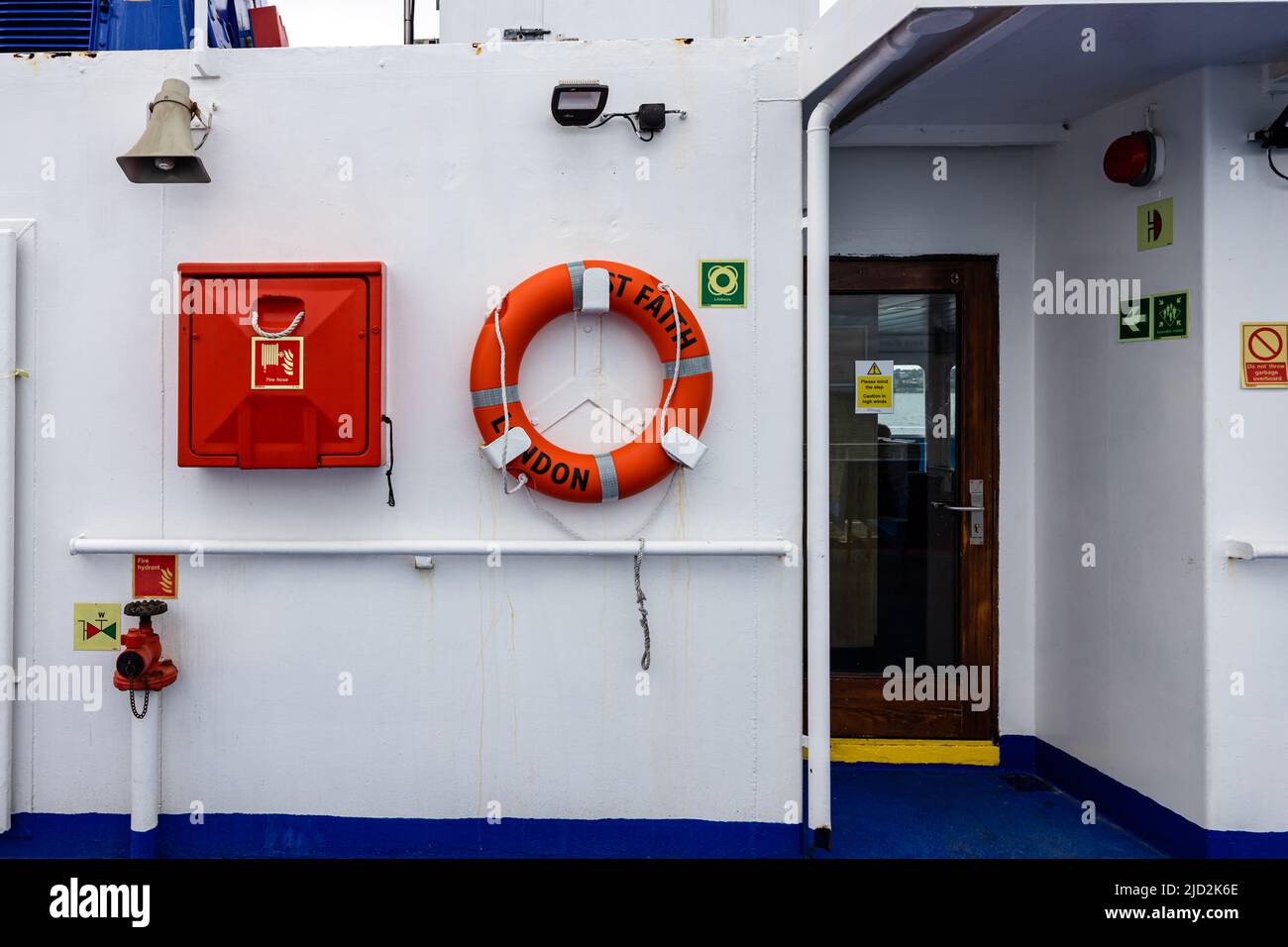 Exterior landscape view of Marine Safety Equipment on Car and Passenger ...