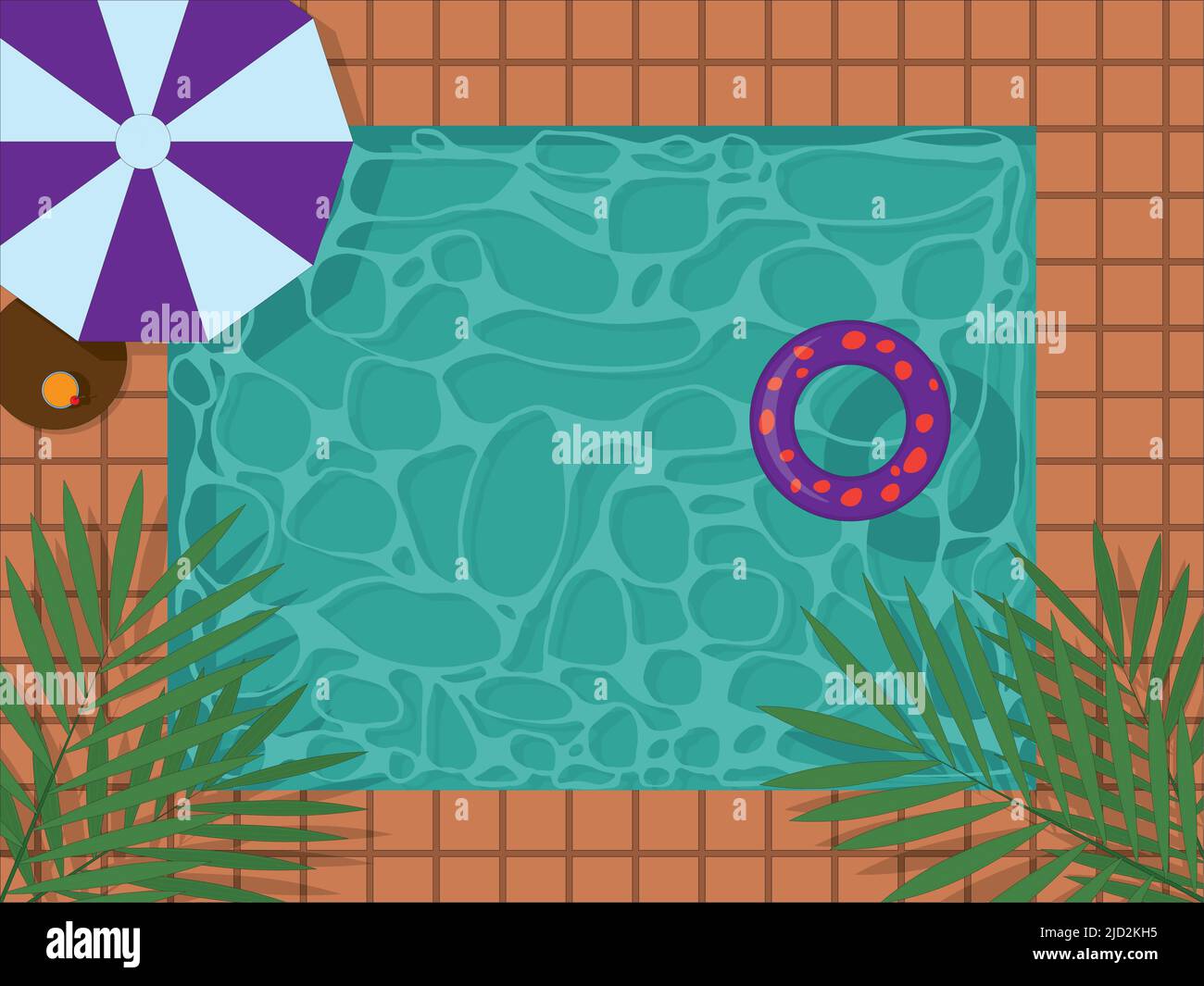 Umbrella pool above Stock Vector Images - Alamy