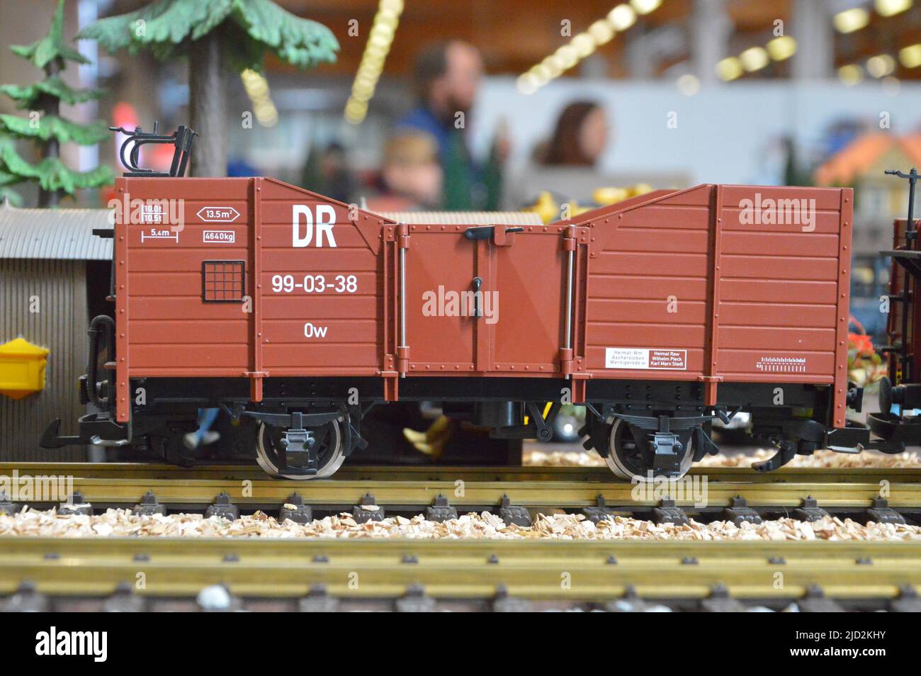 Model of a freight car at the model Building exhibition from 28 May ...