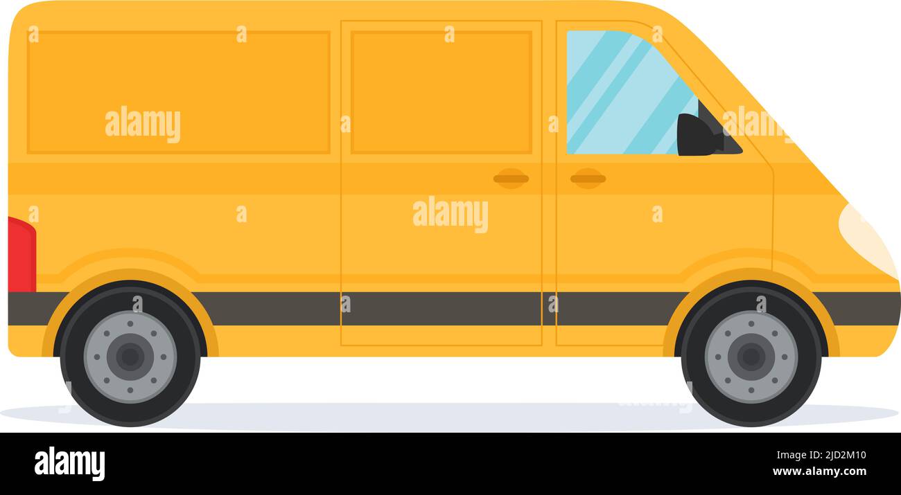 Delivery van isolated on white background. Delivery service concept ...