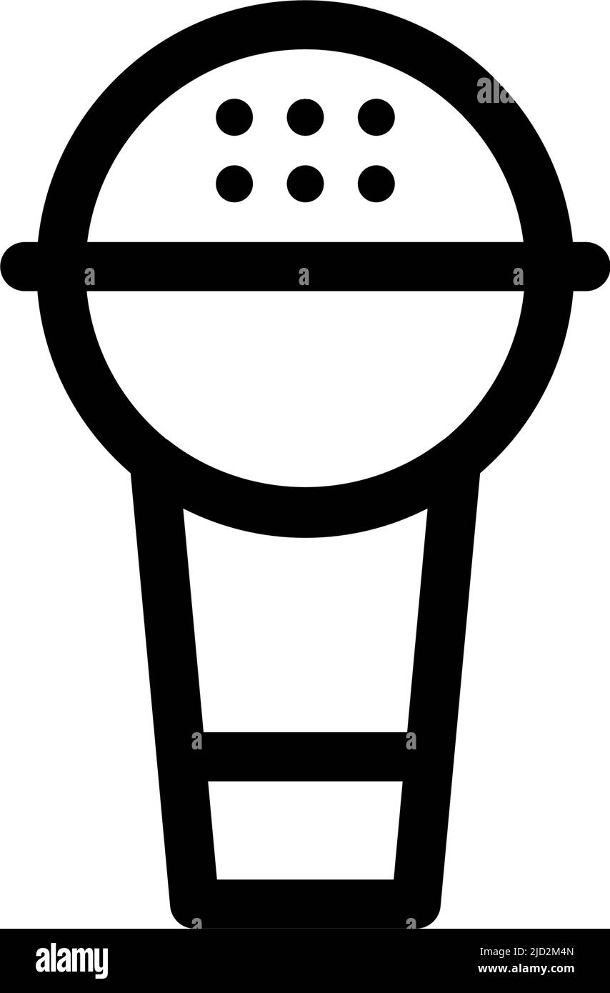 Compact hand microphone icon. Symbol for karaoke and interview ...