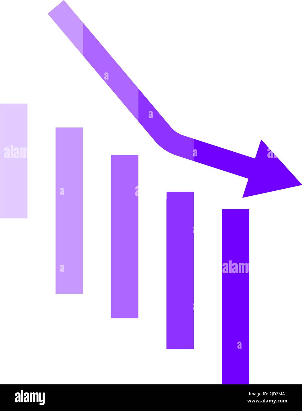 Decreasing bar graph symbol hi-res stock photography and images - Alamy