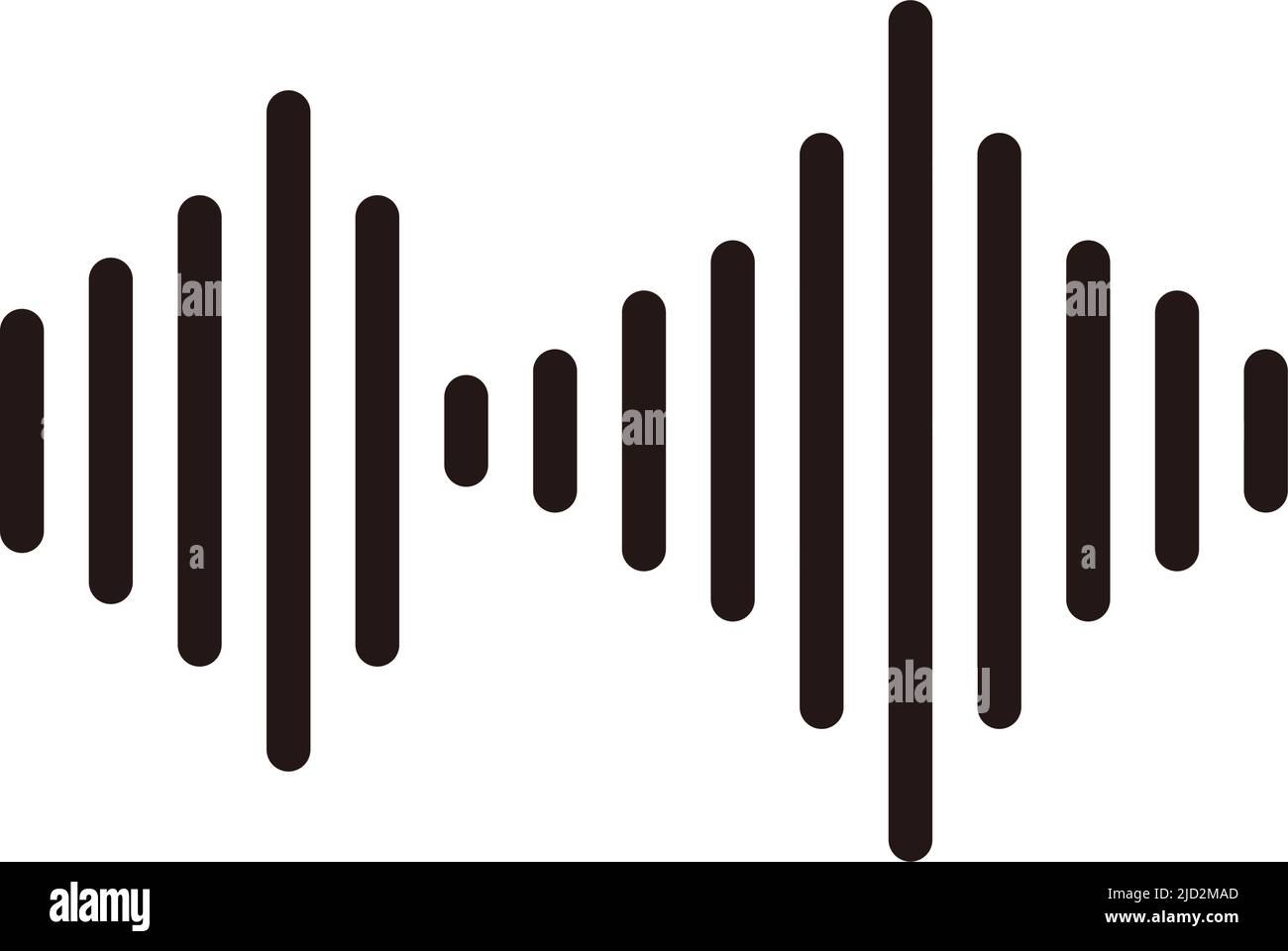 Waves of sound. Waves of rhythm. Wave of volume. Editable vector Stock ...