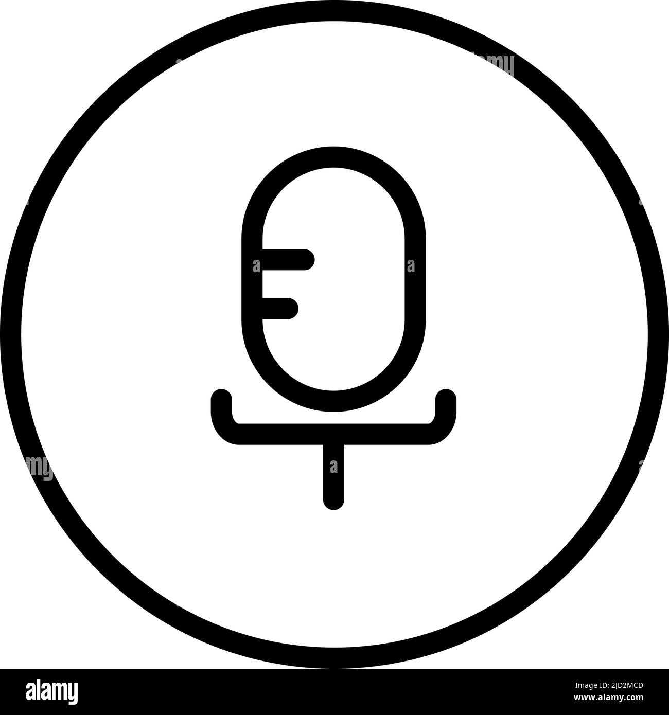 Symbol of a round speaker. Recording button. Podcast microphone ...