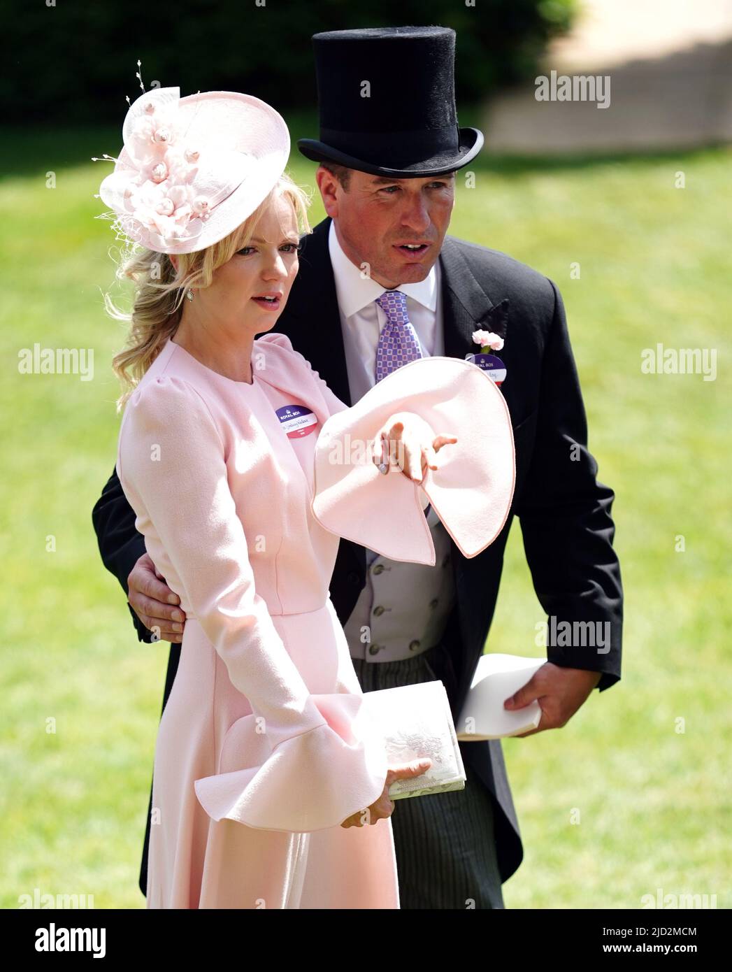 Lindsay Wallace and Peter Phillips (right) during day four of Royal ...