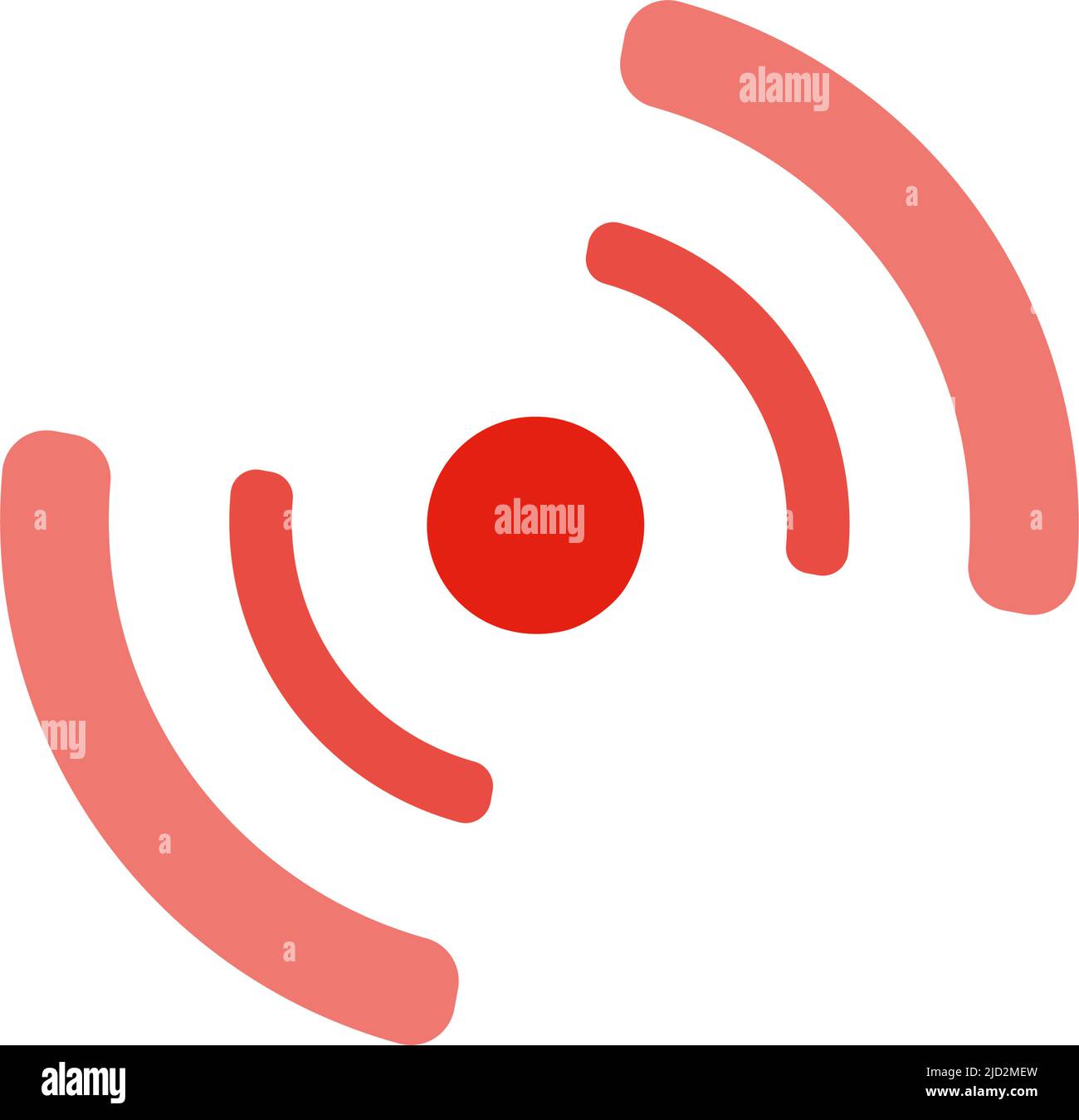 Diagonally oriented live streaming and live radio icon. Editable vector ...