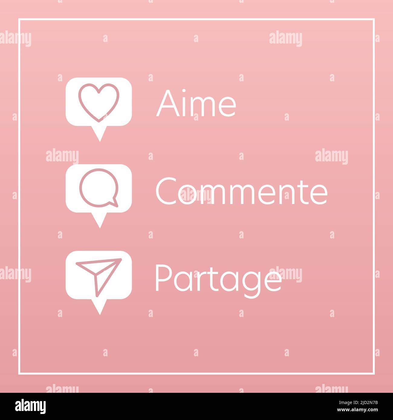 french social network like comment share slide Stock Photo - Alamy