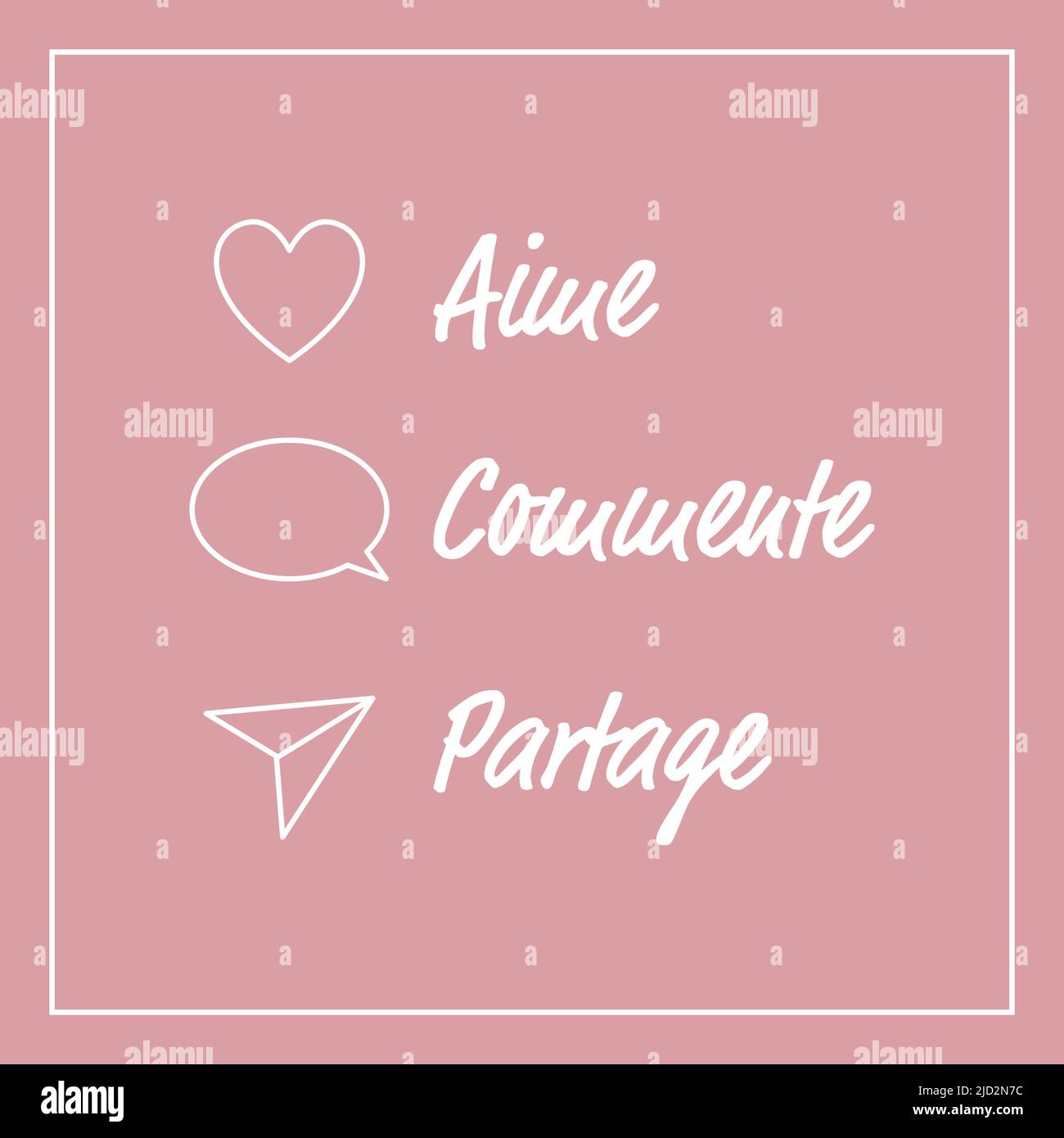 french social network like comment share slide Stock Photo - Alamy