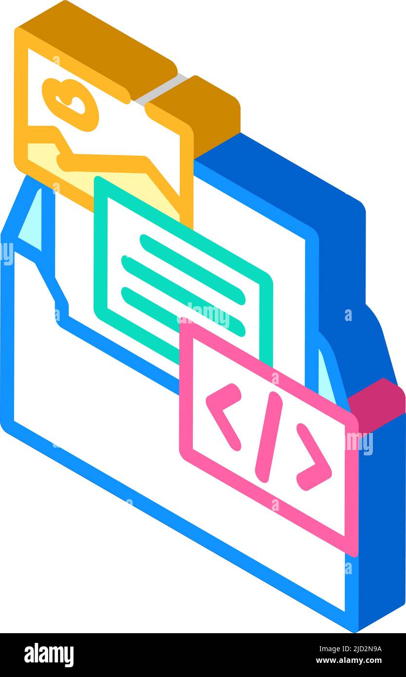 custom email template design isometric icon vector illustration Stock ...