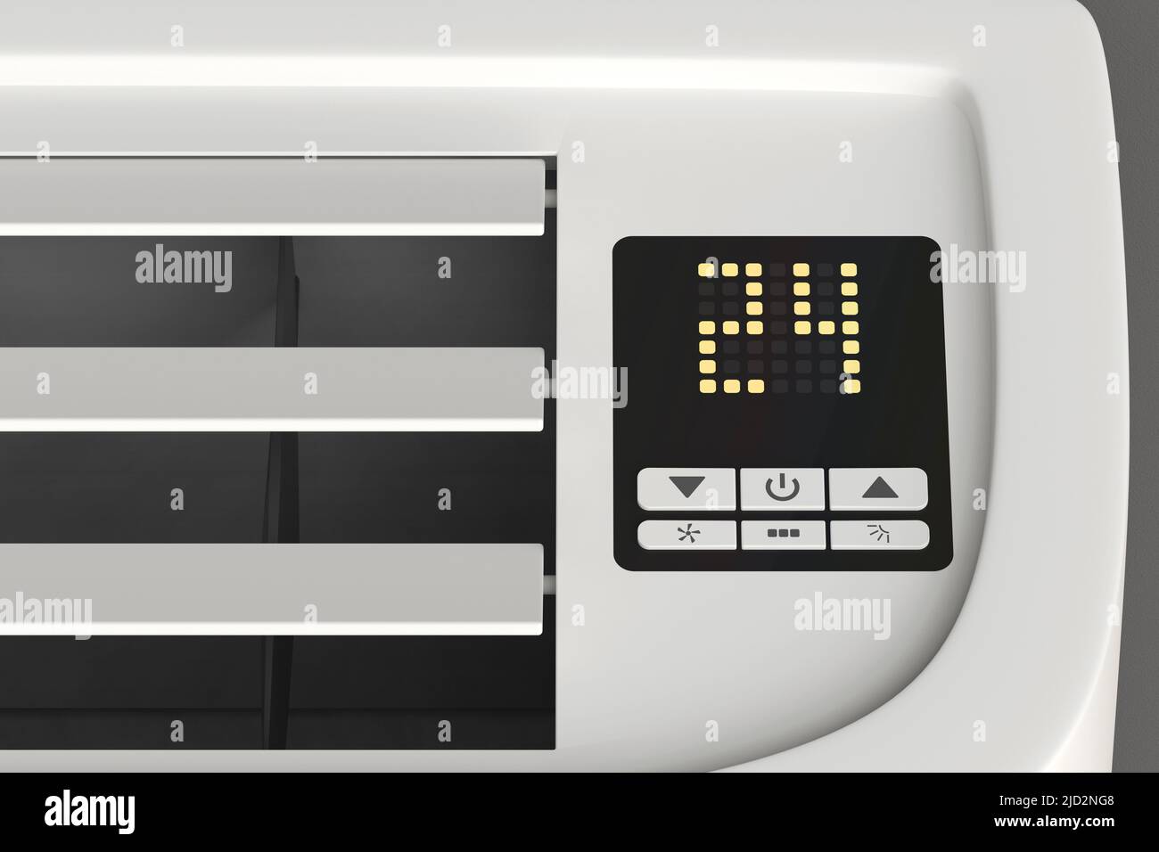 Details of the control panel on the floor mounted air conditioner Stock ...