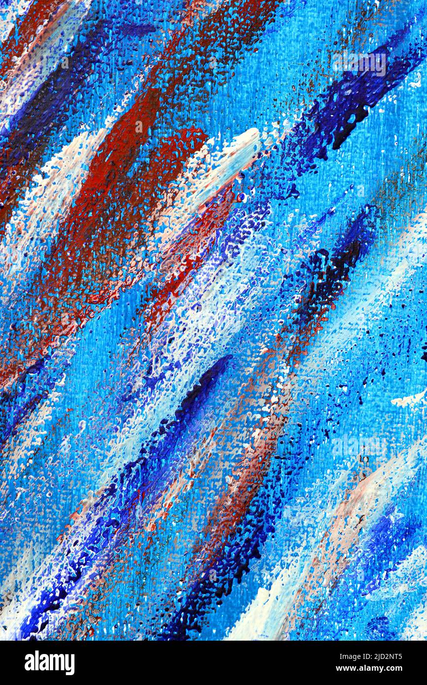 Creative background of colorful brush strokes on canvas close up ...