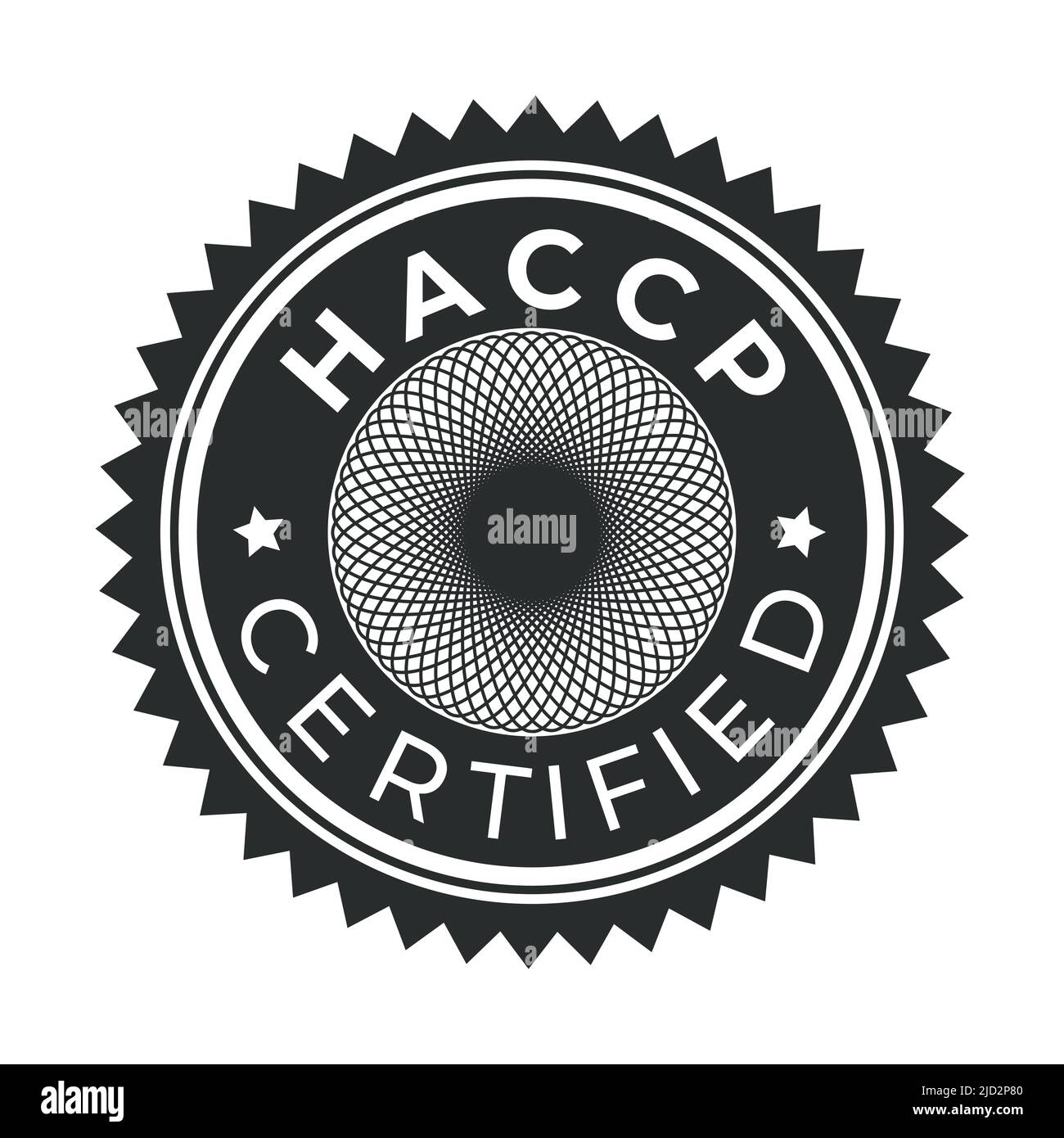 HACCP stamp. Hazard analysis critical control points icon. Vector logo ...