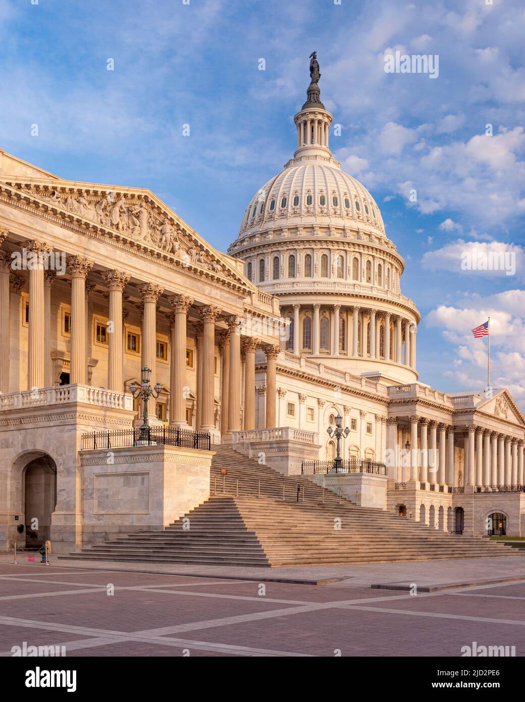 Early morning below the US Capitol Building, Washington, DC, USA Stock ...