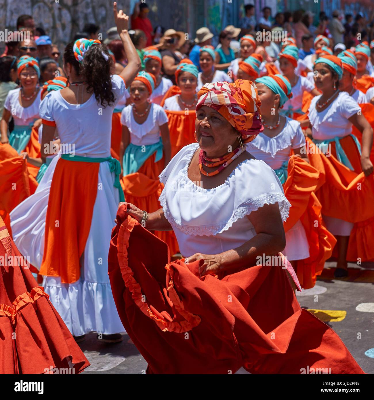 Group of dancers of Africa descent (Afrodescendiente) performing at the ...