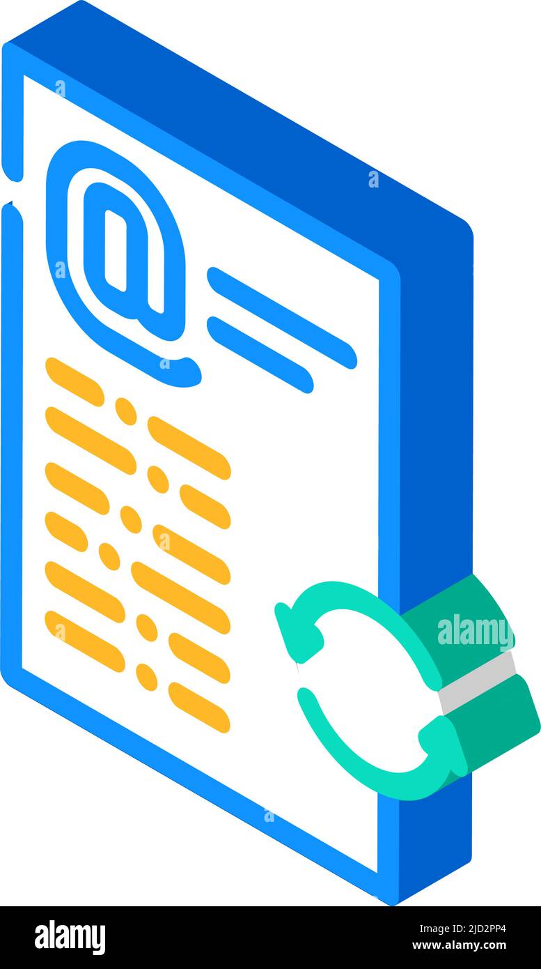 Sending email icon isometric hi-res stock photography and images - Alamy