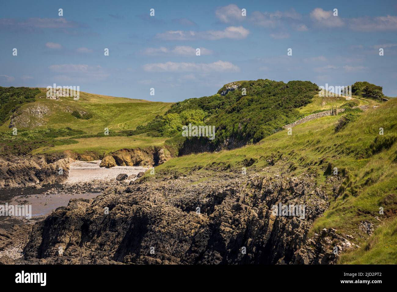 Middle Hope beach on the northern shore of Sand Point on the Bristol ...