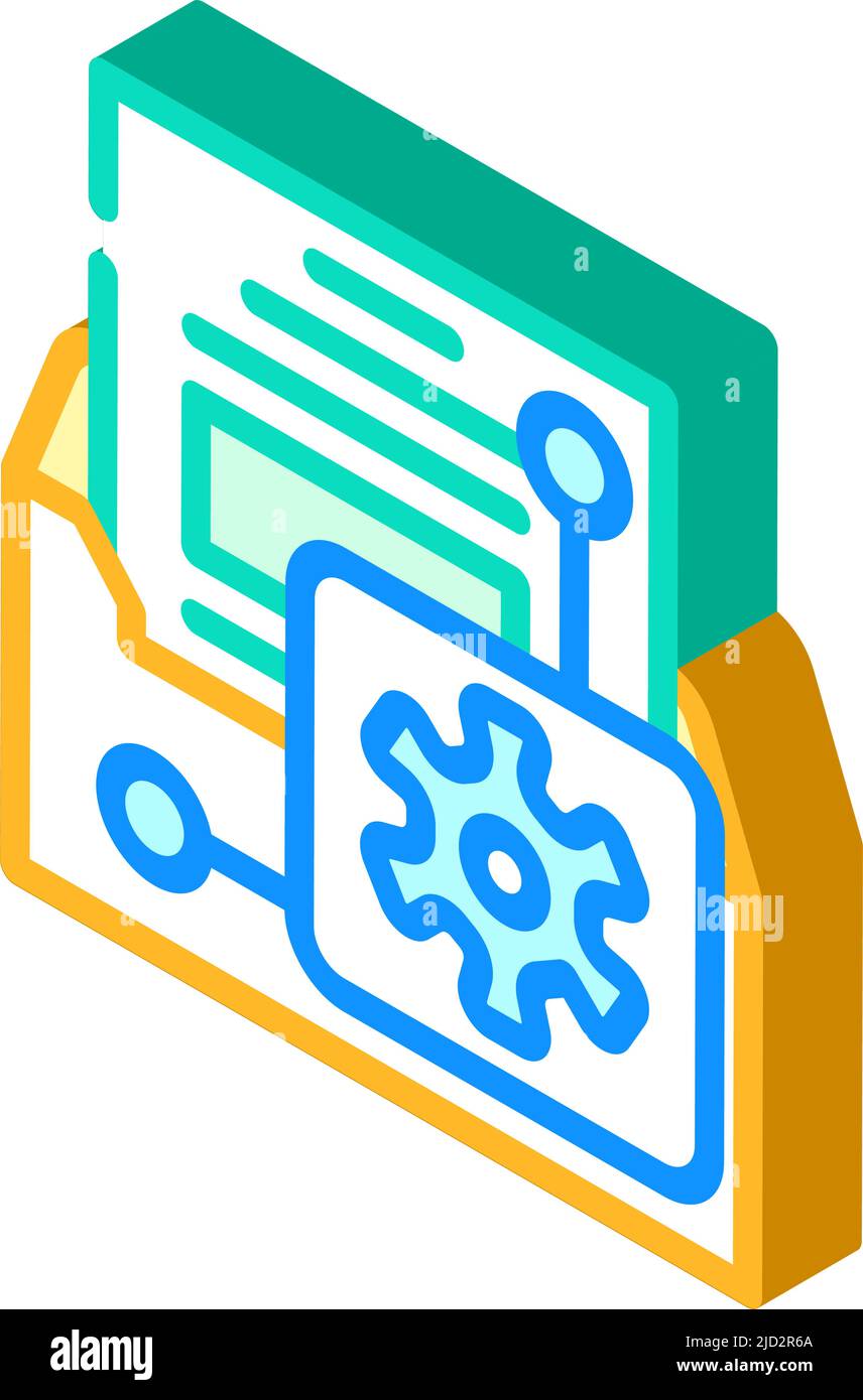 email marketing campaign management isometric icon vector illustration ...