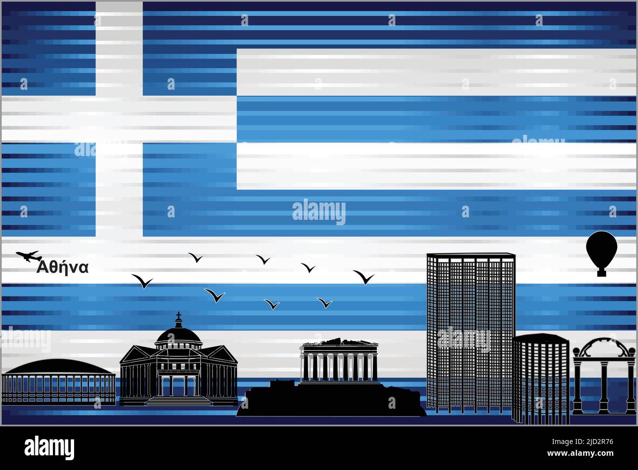 Flag on buildings Stock Vector Images - Alamy