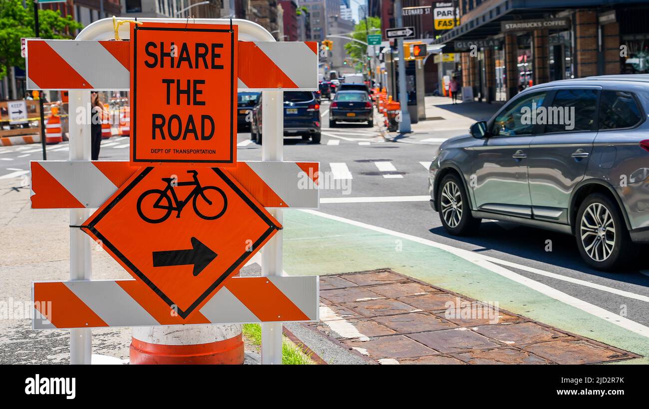 NEW YORK, NY, USA - JUNE 9, 2022: Street sign from Varick street and ...