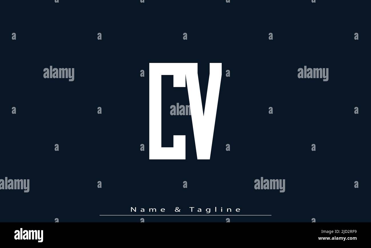 Alphabet letters Initials Monogram logo CV , VC Stock Vector Image & Art - Alamy