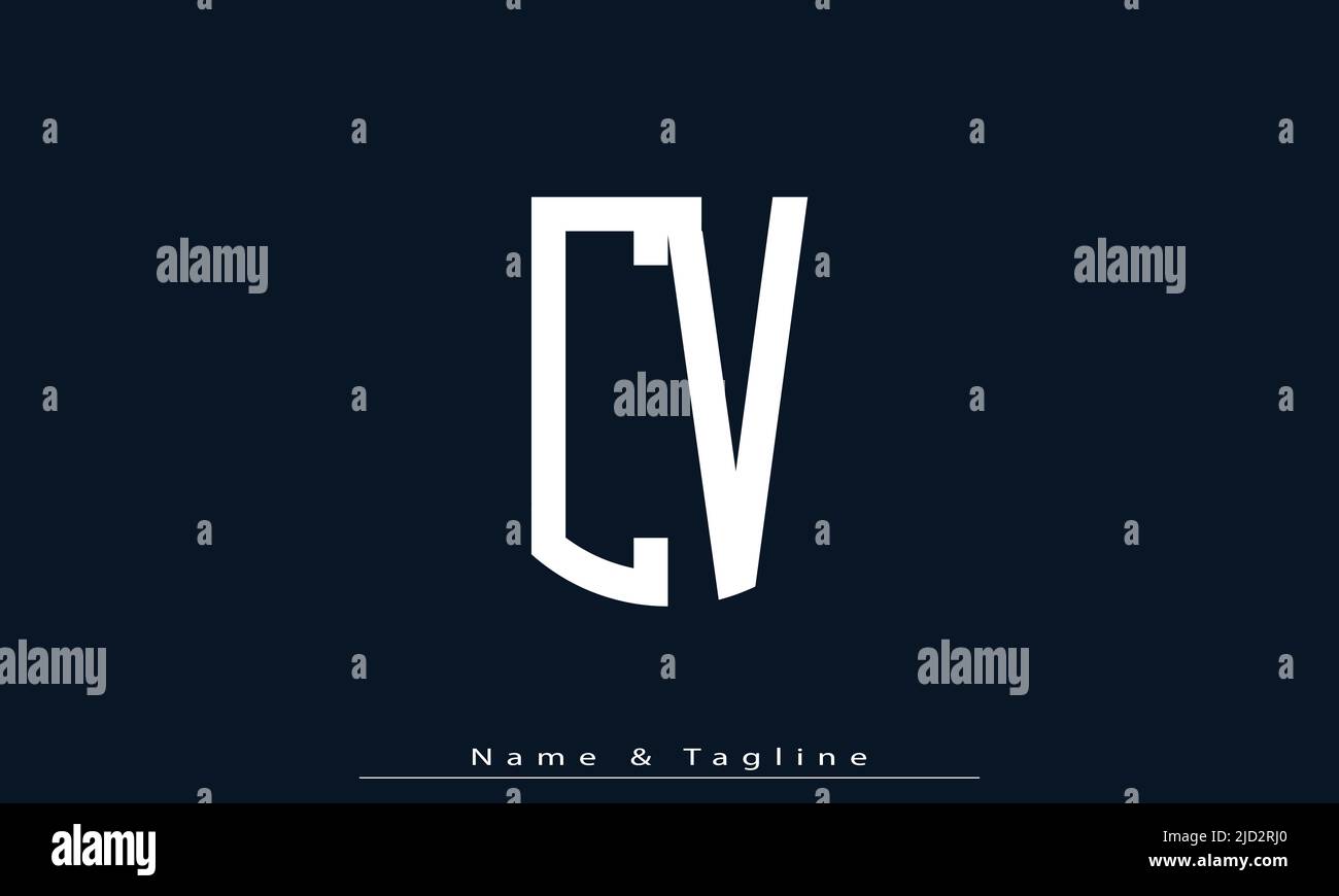 Cv minimal logo hi-res stock photography and images - Alamy