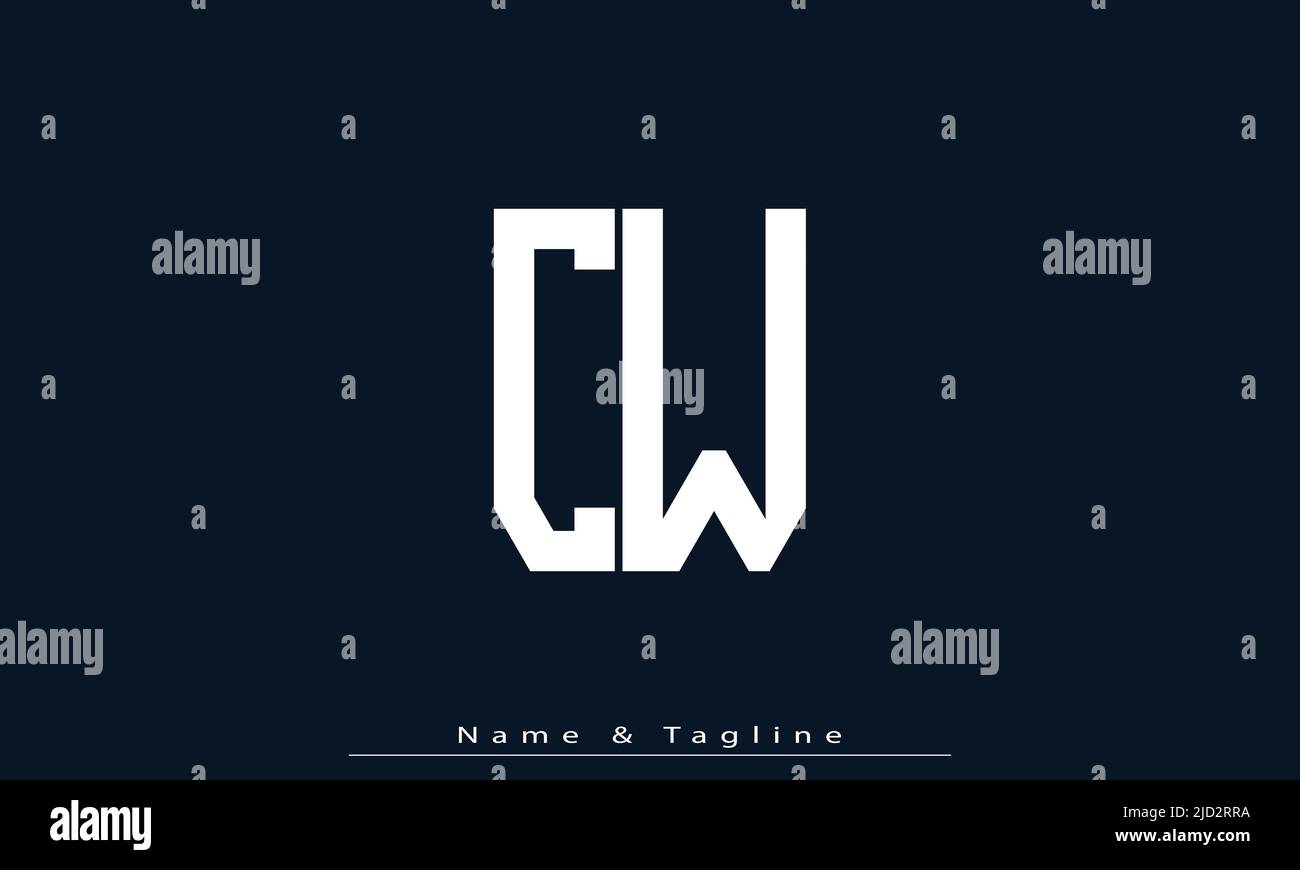 Alphabet letters Initials Monogram logo CW , WC Stock Vector Image ...