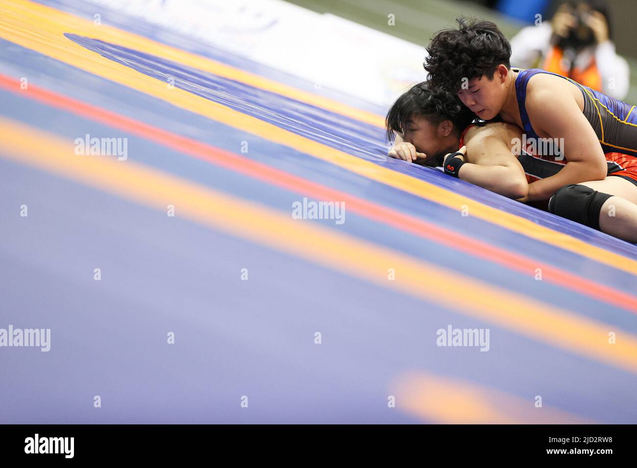 (Top-Bottom) Himeka Tokuhara, Yumeka Tanabe, JUNE 16, 2022 - Wrestling : Meiji Cup All Japan ...