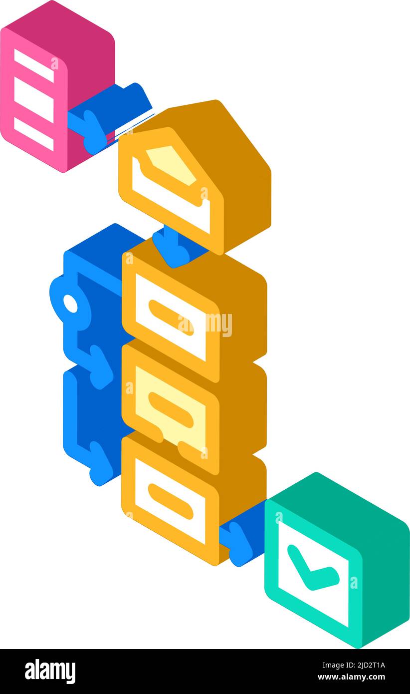 campaign production deployment isometric icon vector illustration Stock ...