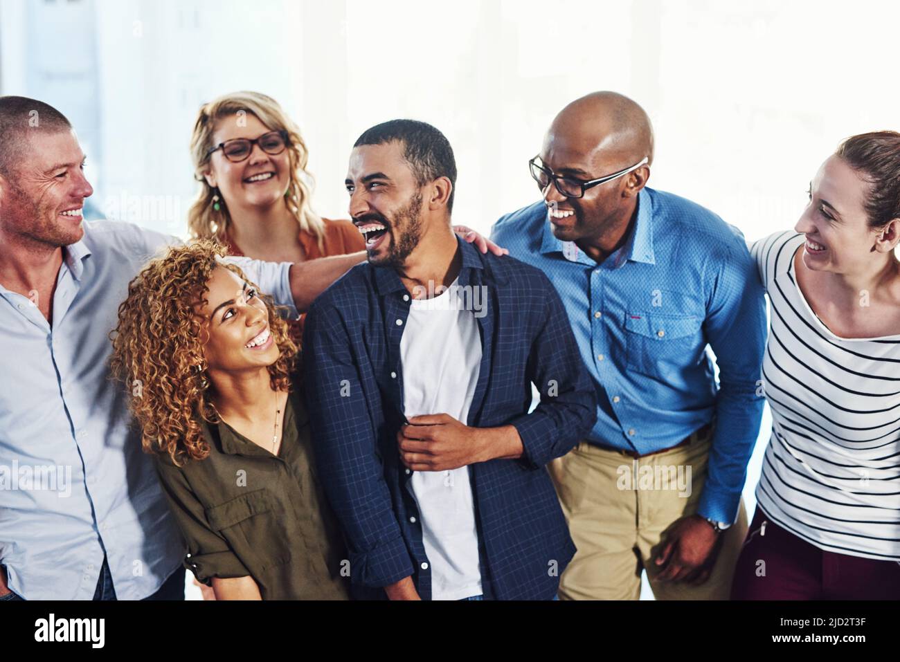 They share many fun moments together. Shot of a group of people ...
