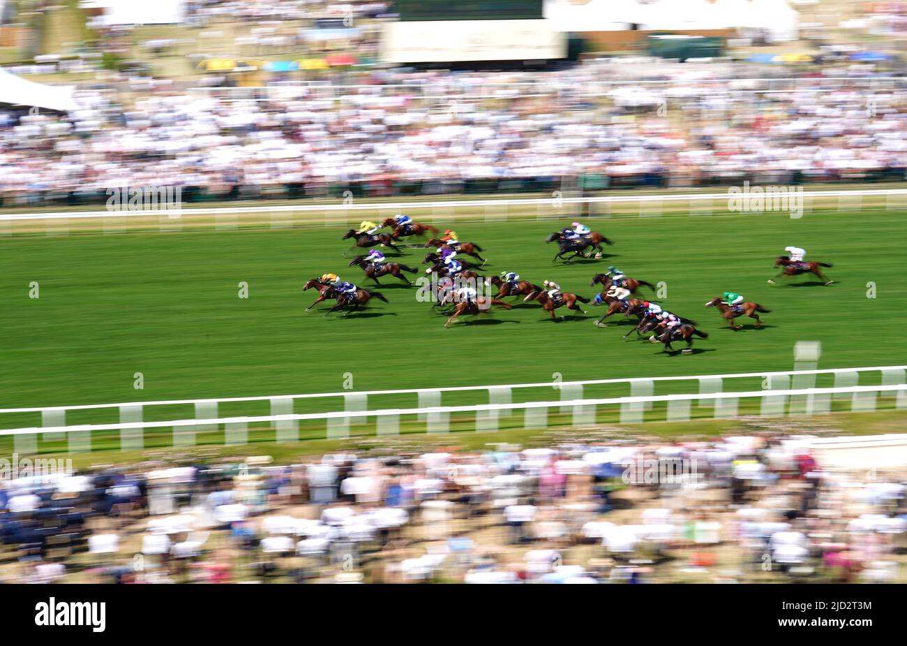 Perfect Power ridden by Christophe Soumillon (left) on their way to ...