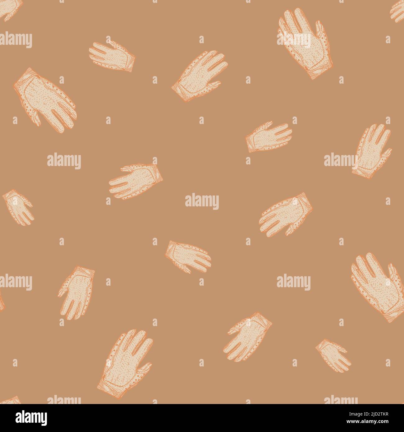 Football gloves seamless pattern engraving. Vintage sport background in ...