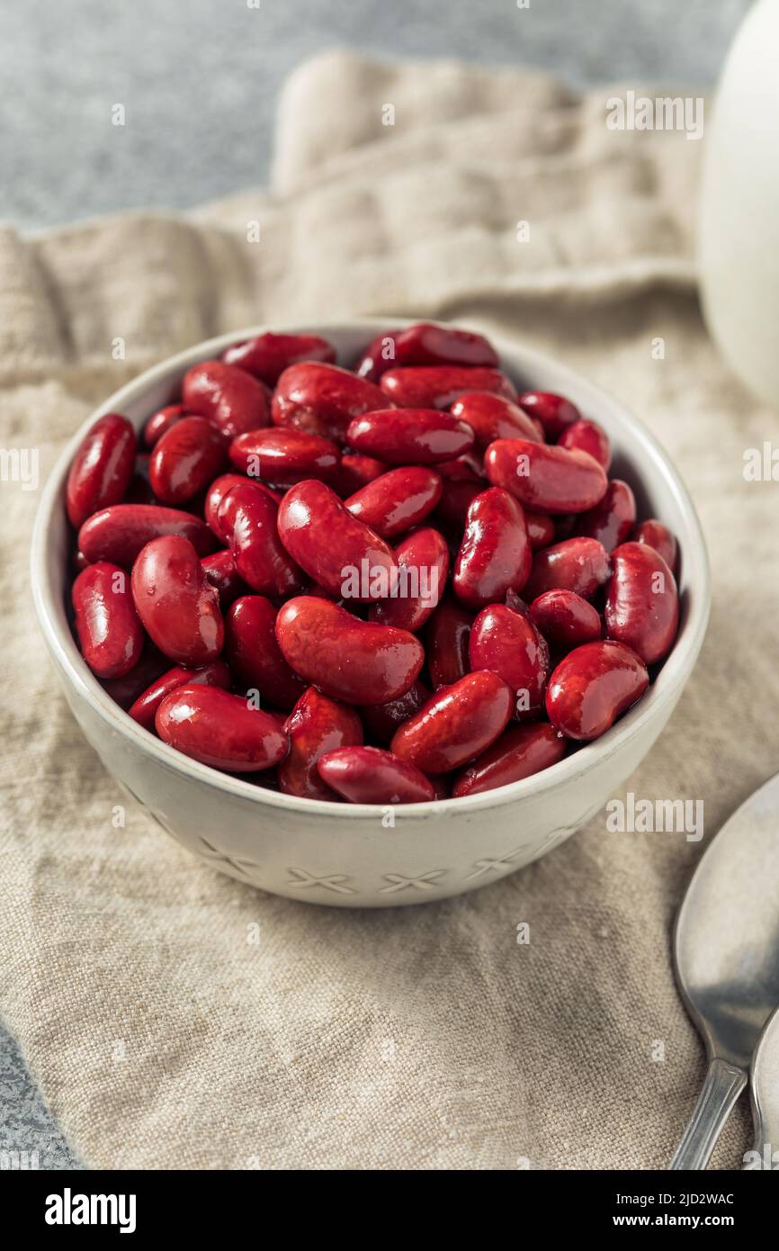 Raw Red Organic Kidney Beans in a Bowl Stock Photo - Alamy