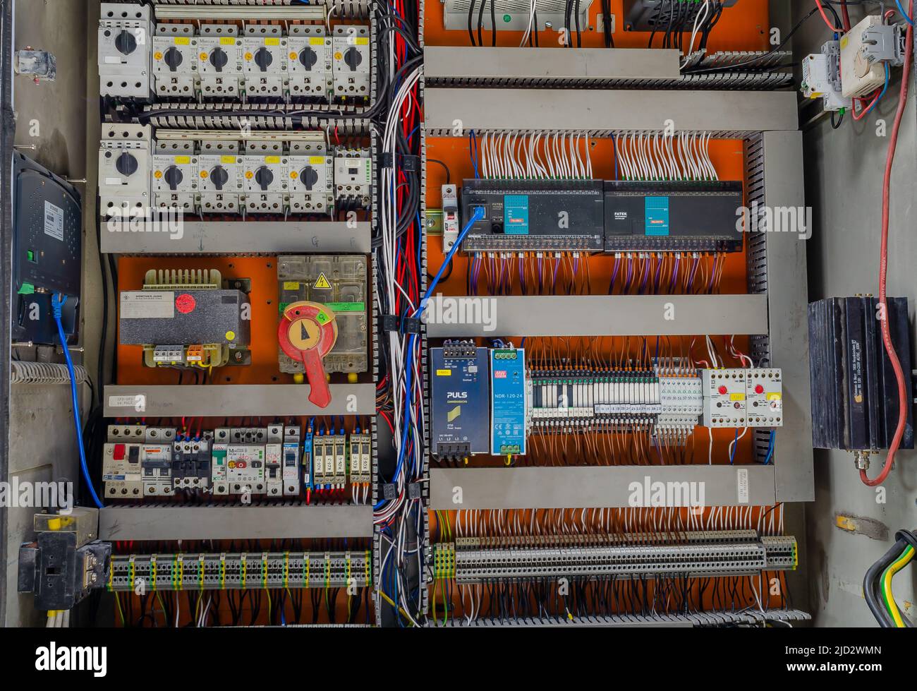 Electrical control panel. Shield, control of industrial equipment ...