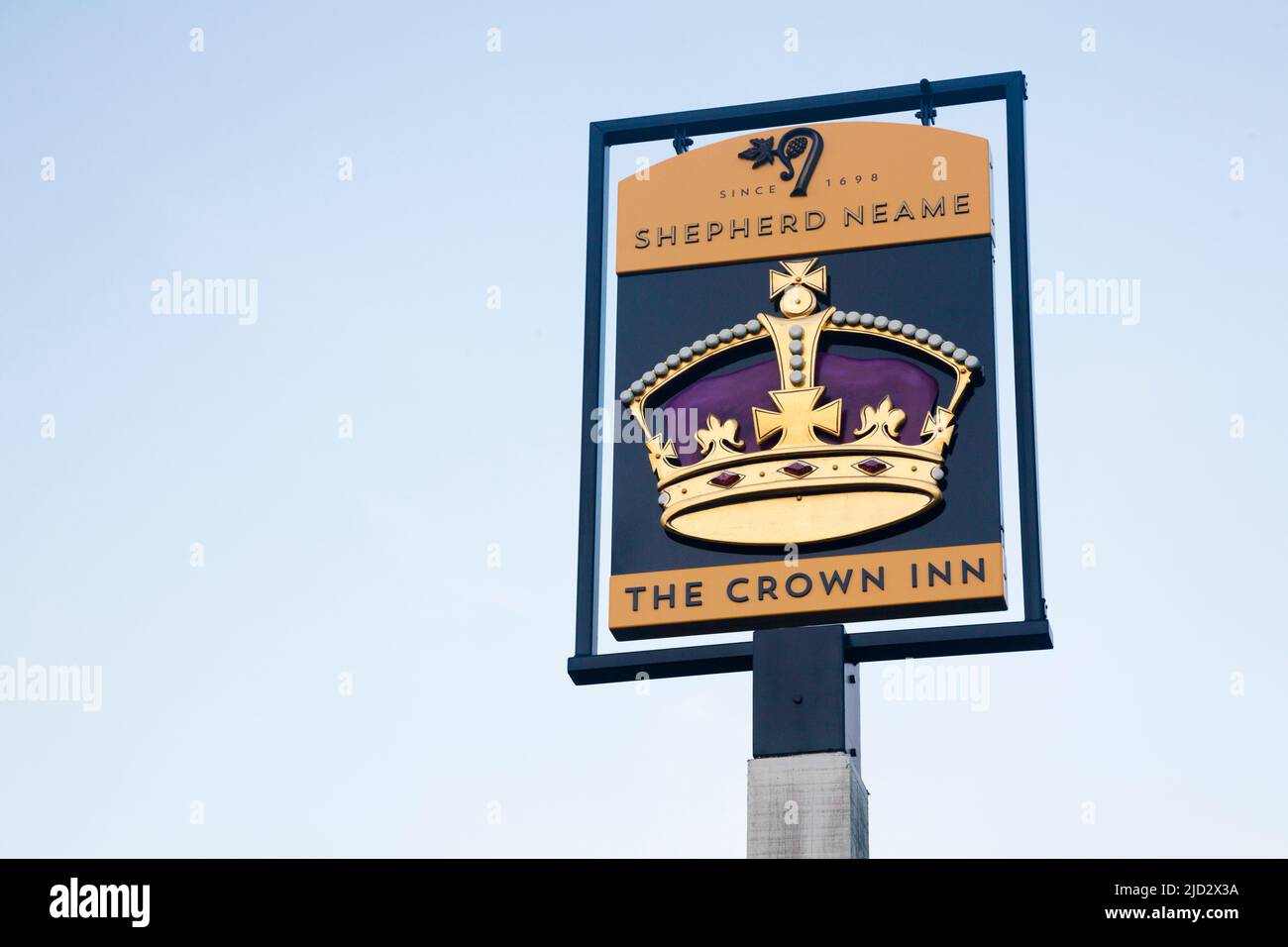 Pub sign, The Crown Inn, Chislehurst, Kent. A Shepherd Neame Public ...